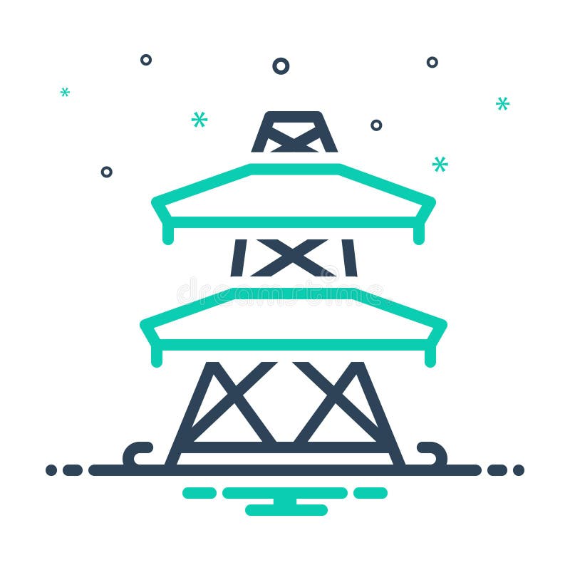 Mix Icon for Power Grid, Power and Electric Stock Illustration ...