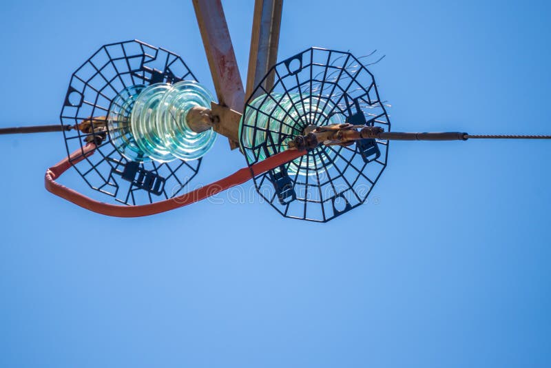 Power Grid Thunder Protection Wire Stock Image - Image of energy ...