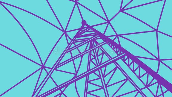 Power Grid Tower Abstract Energy Network, Vector Design Generative AI ...