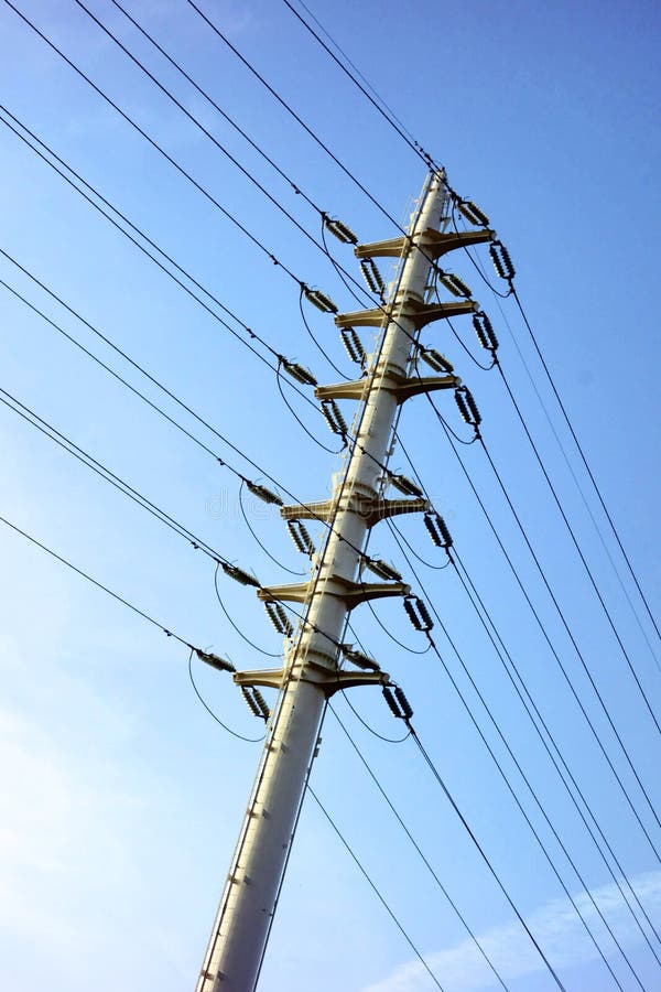 Power grid tower stock image. Image of metal, landscape - 163599531