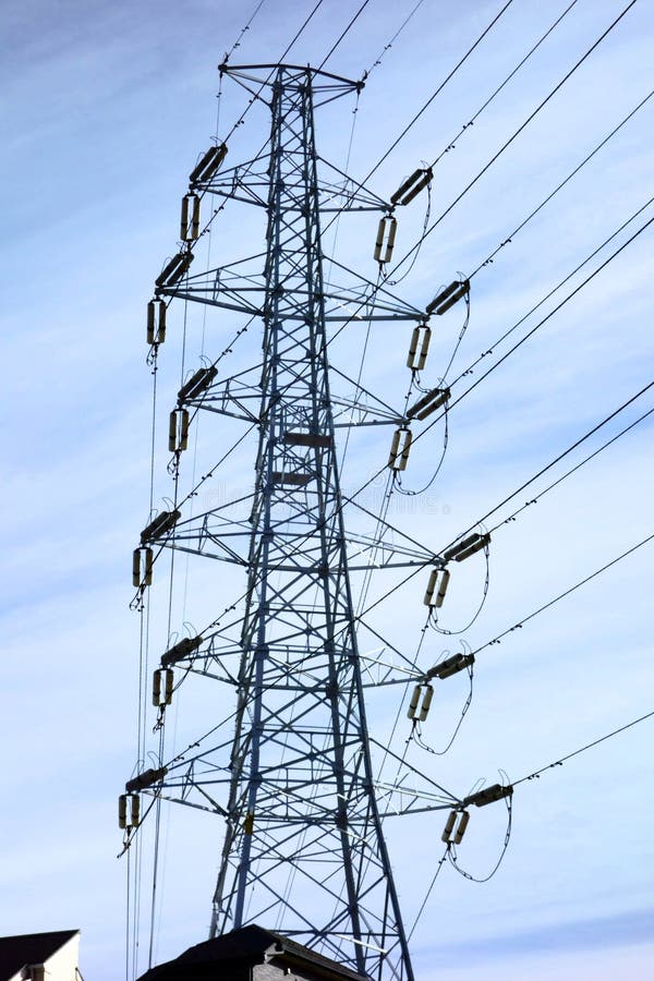 Power grid tower stock photo. Image of line, pattern - 83643032