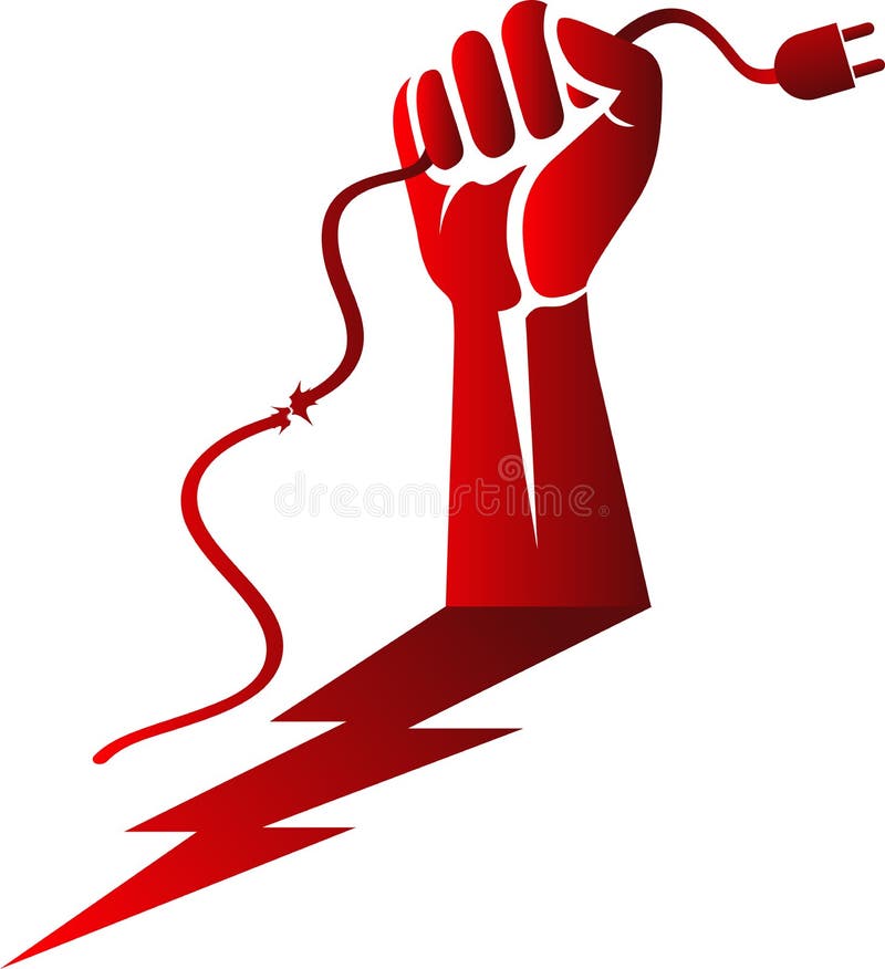 Power hand risk logo stock vector. Illustration of cable - 78421271