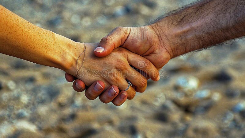 The Power of a Handshake Agreement Stock Illustration - Illustration of ...