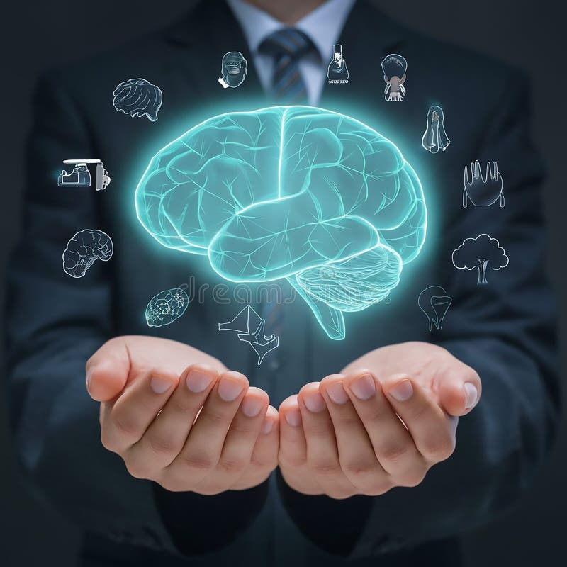 POWER of HUMAN BRAIN and it is STRUCTURE Stock Illustration ...