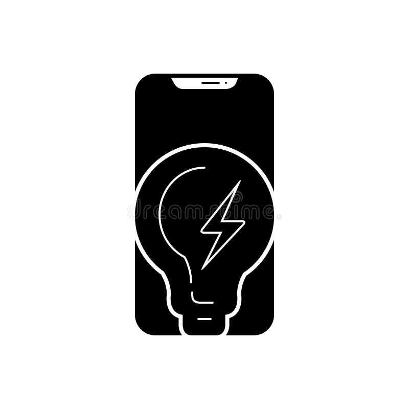 Black Solid Icon for Power, Strength and Potency Stock Illustration ...