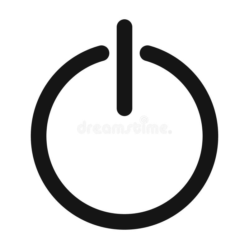 Power Button Icon Perfect for Electronics and Device Control Stock ...