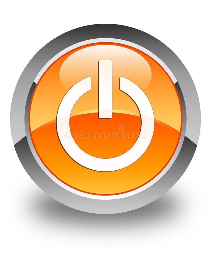 Power Glossy Green Round Button Stock Illustration - Illustration of ...