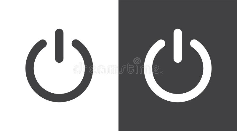Power Icon Isolated on White Background. Shut Down Symbol Stock Vector ...
