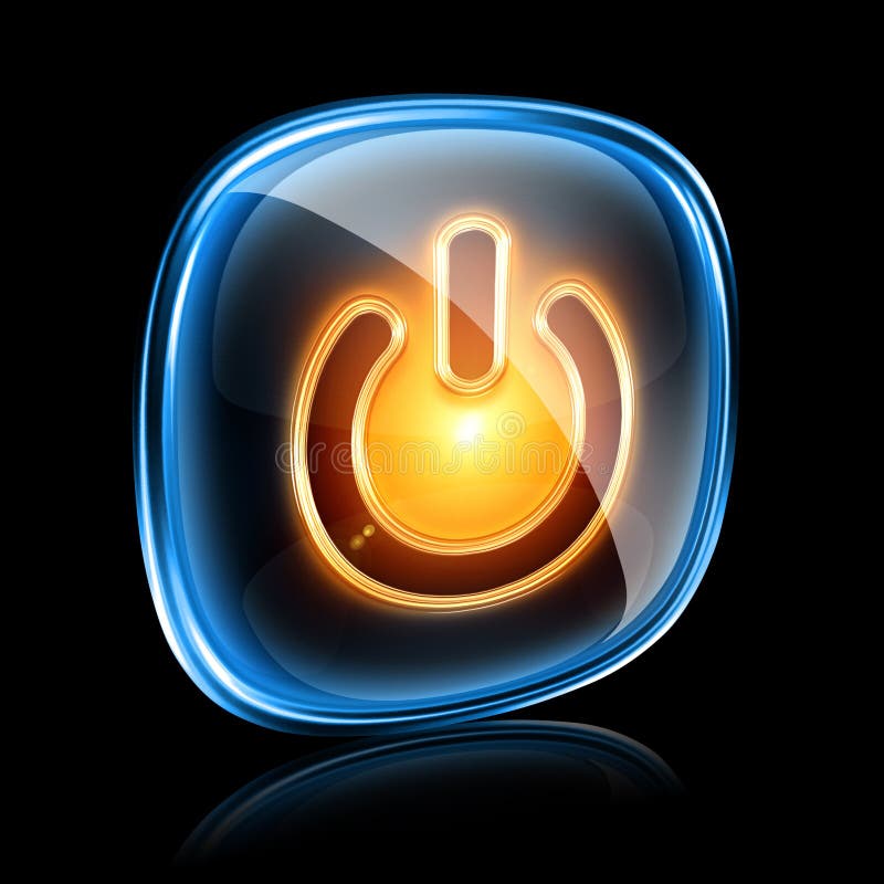 Power icon neon. stock illustration. Illustration of internet - 22186278