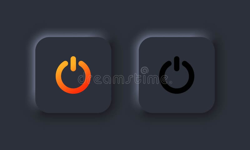 Power on Off User Interface. Neumorphism Icons. Power Icon. on Off ...