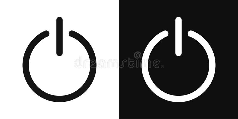 Power Icon Set. Turn Off Switch Vector Symbol. Computer Start and ...