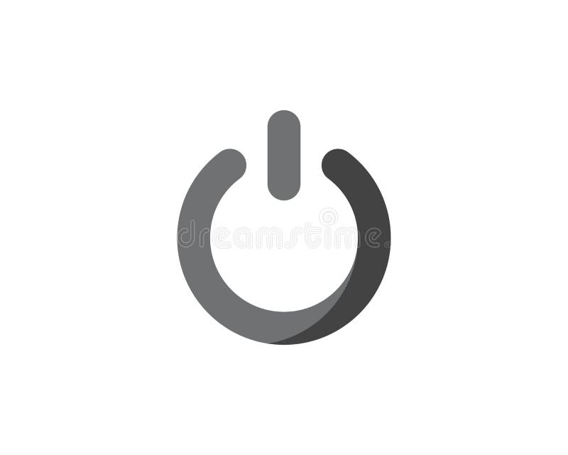 Power Icon Vector Illustration Stock Vector - Illustration of circle ...