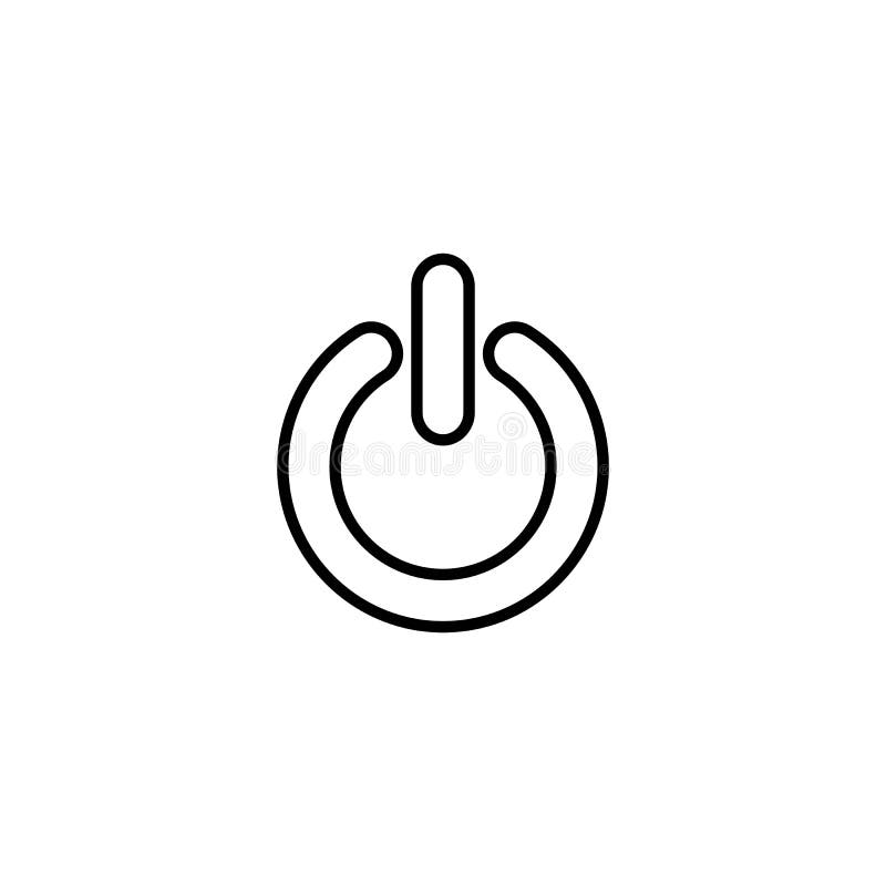 Power icon stock vector. Illustration of black, internet - 253573780