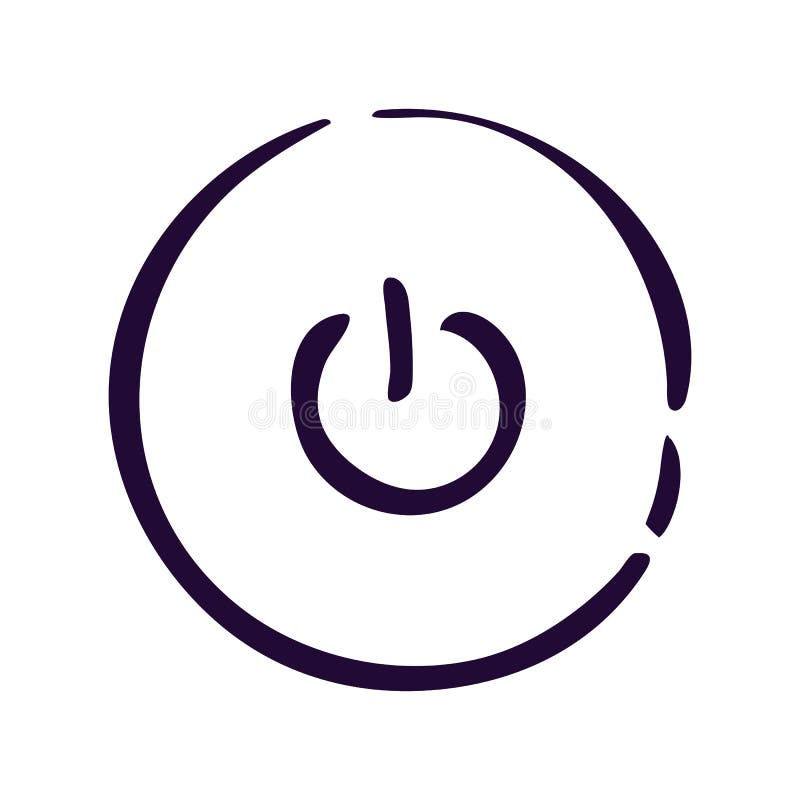 Power Icon on White Background Vector Illustration Stock Vector ...