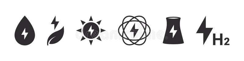Alternative Energy Icons Black Silhouette Stock Illustrations – 812 ...