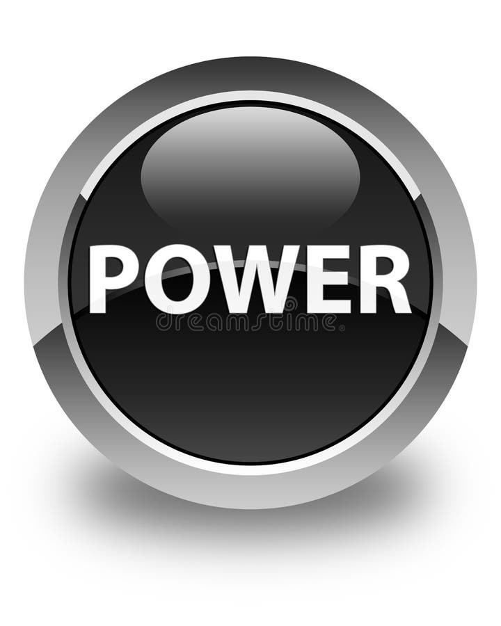 Red Power Glossy Button Sign Stock Vector - Illustration of keyboard ...