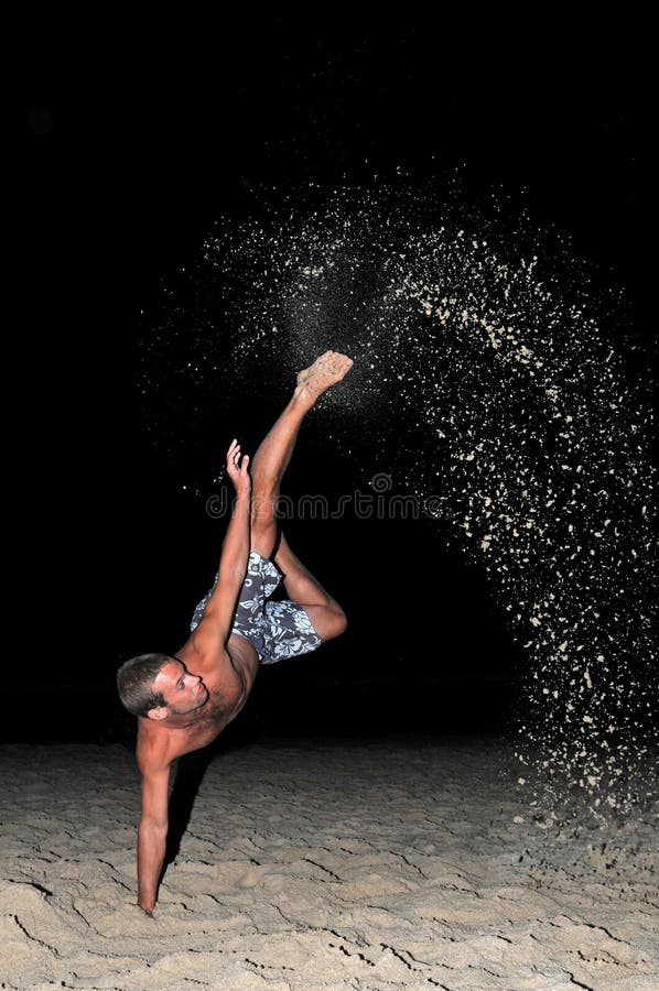 Power jumper stock image. Image of outdoors, sand, exercise - 15841909