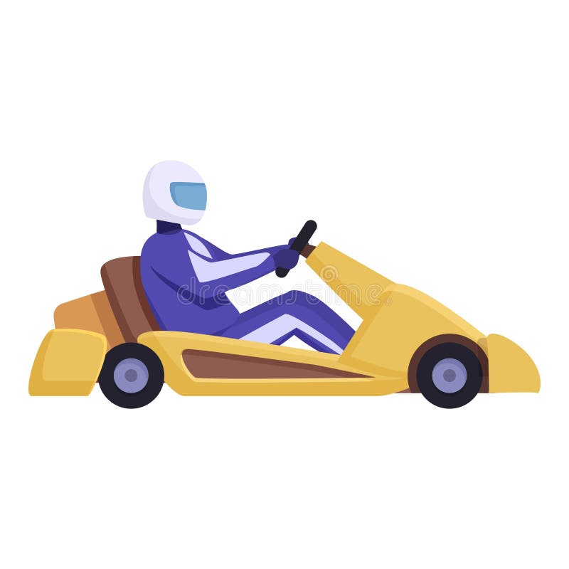 Power Karting Icon Cartoon Vector. Adrenalin Power Stock Vector ...