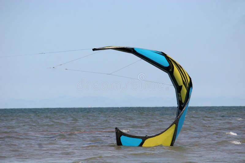 Power kite stock image. Image of kitesurfer, sail, sand - 19730119