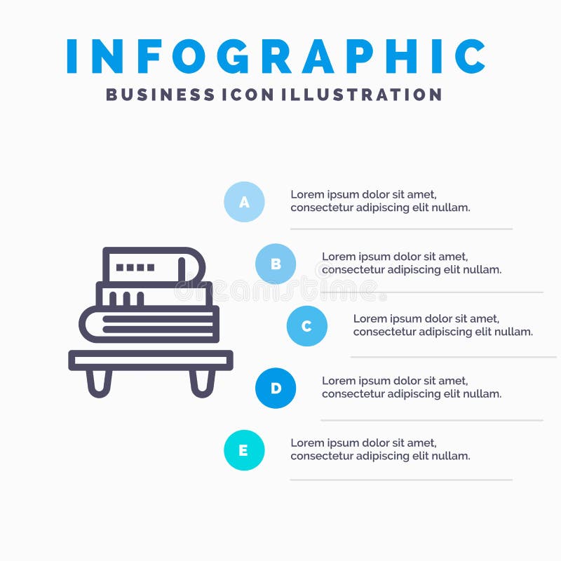 Power, Knowledge, Education, Books Blue Infographics Template 5 Steps ...