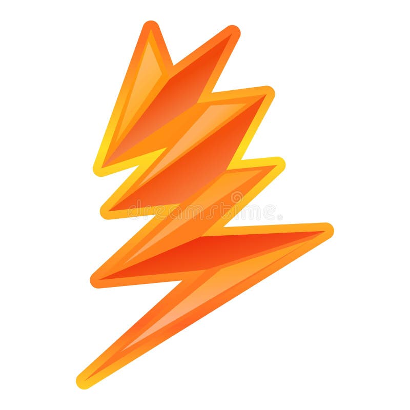 Power Lighting Bolt Icon, Cartoon Style Stock Vector - Illustration of ...