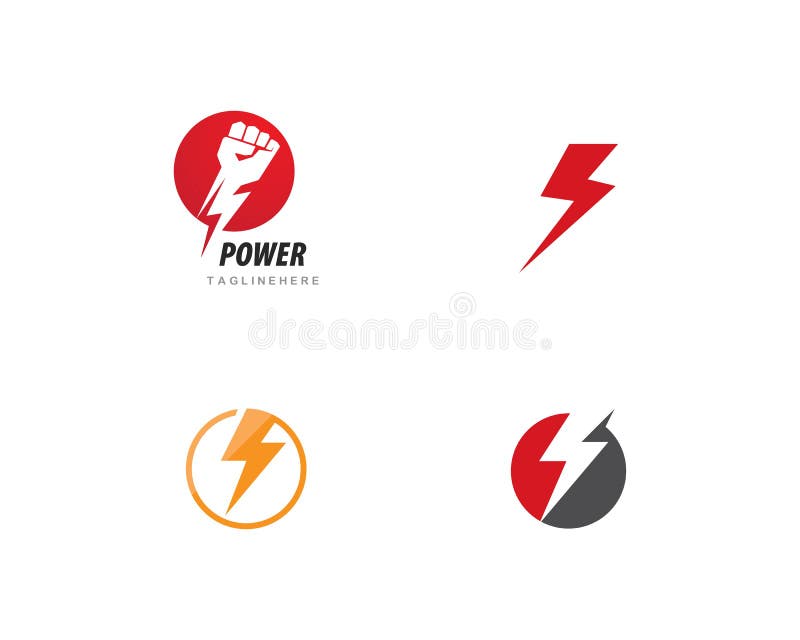 Power Lightning Logo Template Stock Vector - Illustration of thunder ...