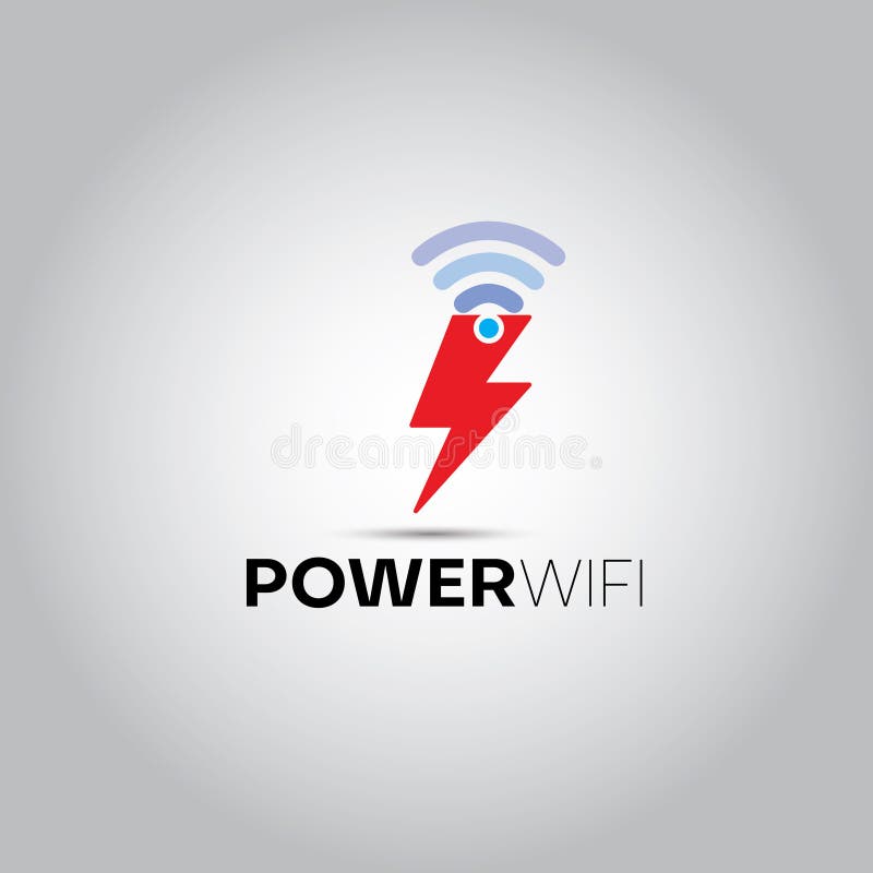 Power Lightning Wifi Logo stock vector. Illustration of light - 134763403