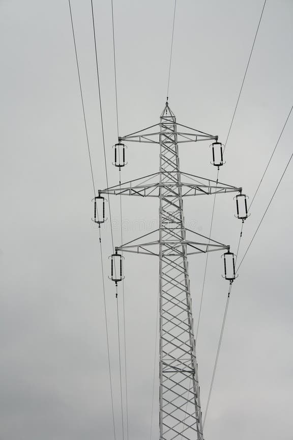 Power line stock photo. Image of pole, tower, connection - 15966232