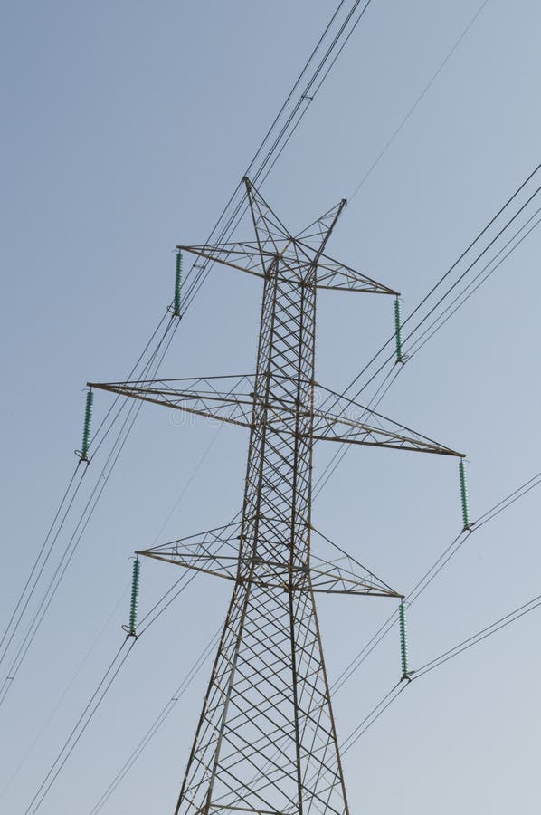 Power line stock image. Image of wire, blue, evening - 26219595