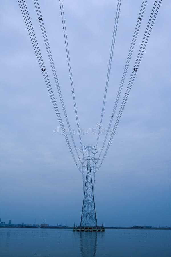 Power line stock photo. Image of voltage, power, transportation - 5111046