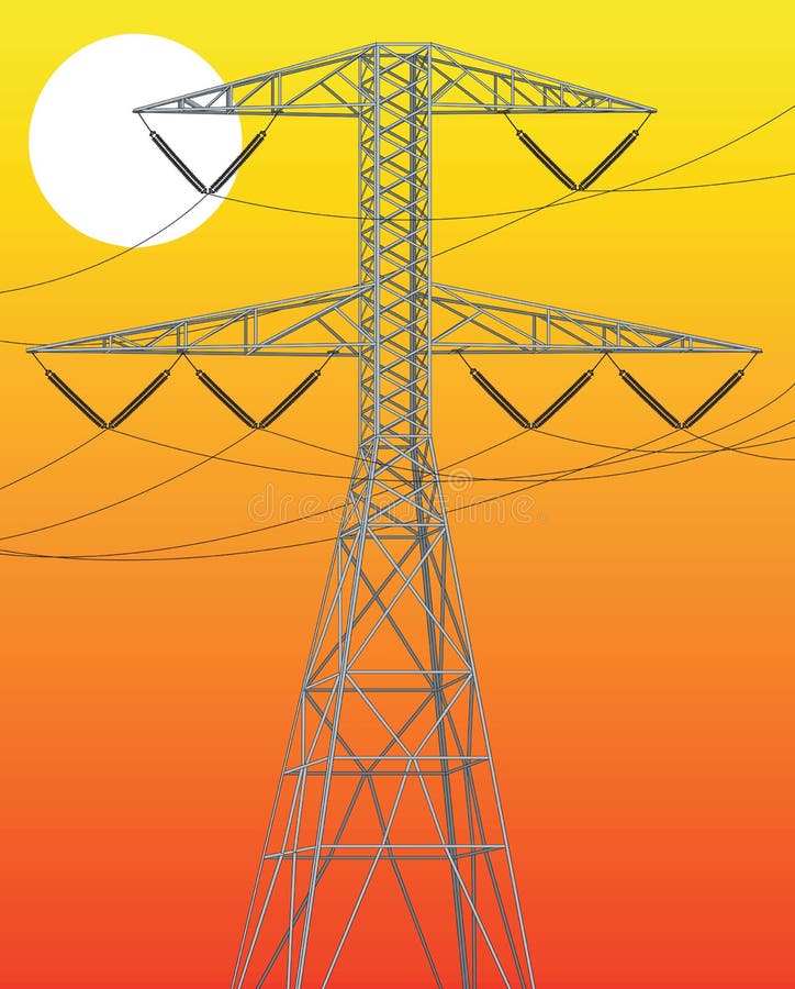 Power line stock vector. Illustration of distribution - 23802569