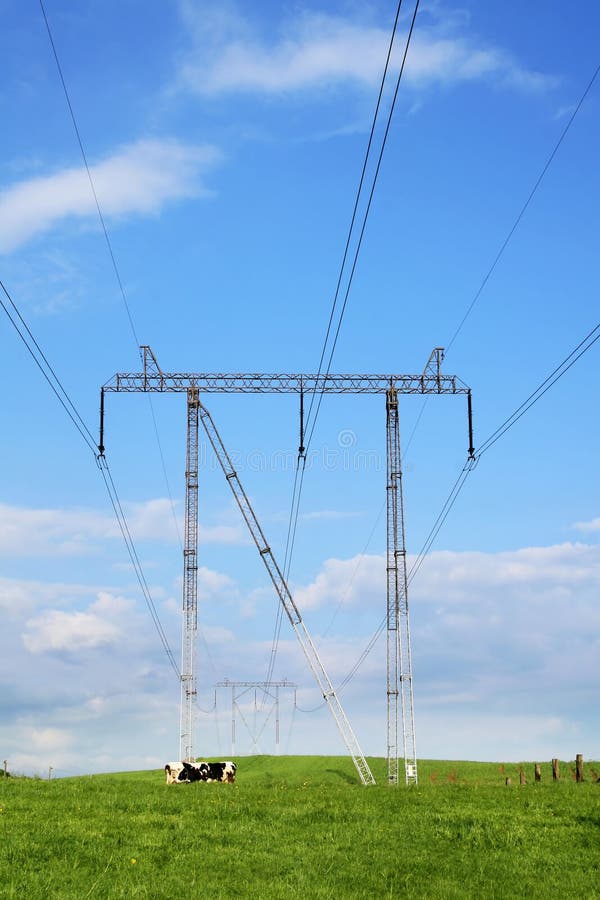 Power line stock photo. Image of resource, electrical - 5268810