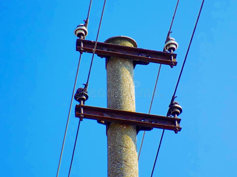 Power line column stock image. Image of column, power - 66162315