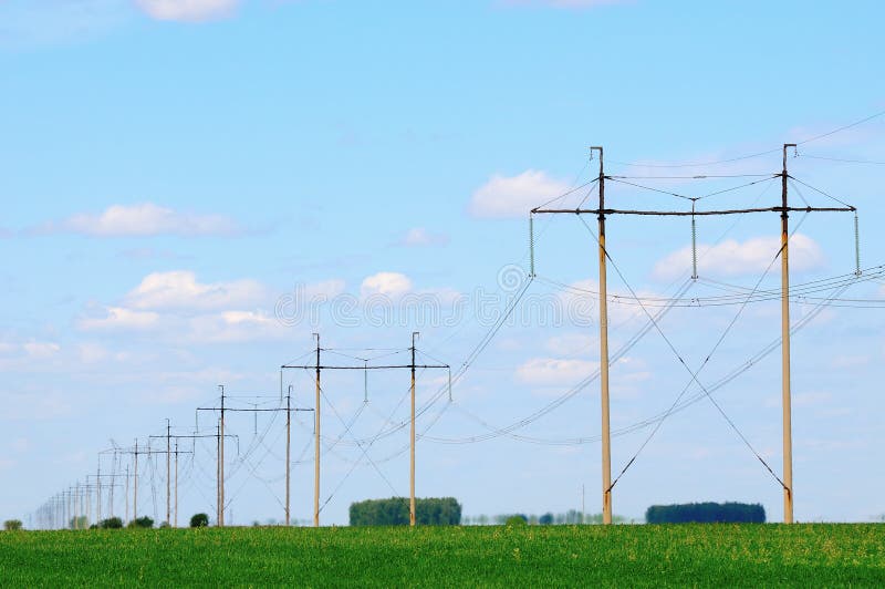 Power line stock photo. Image of line, grass, generation - 87838268