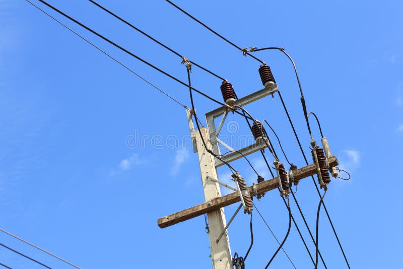 Power line conductor stock photo. Image of supply, high - 61065822