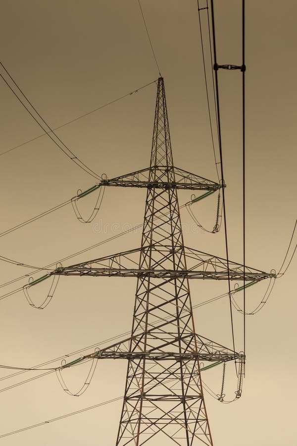 Power line construction stock image. Image of efficiency - 169516659