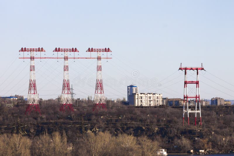 Power Line, Energy, Urban Infrastructure Stock Photo - Image of urban ...