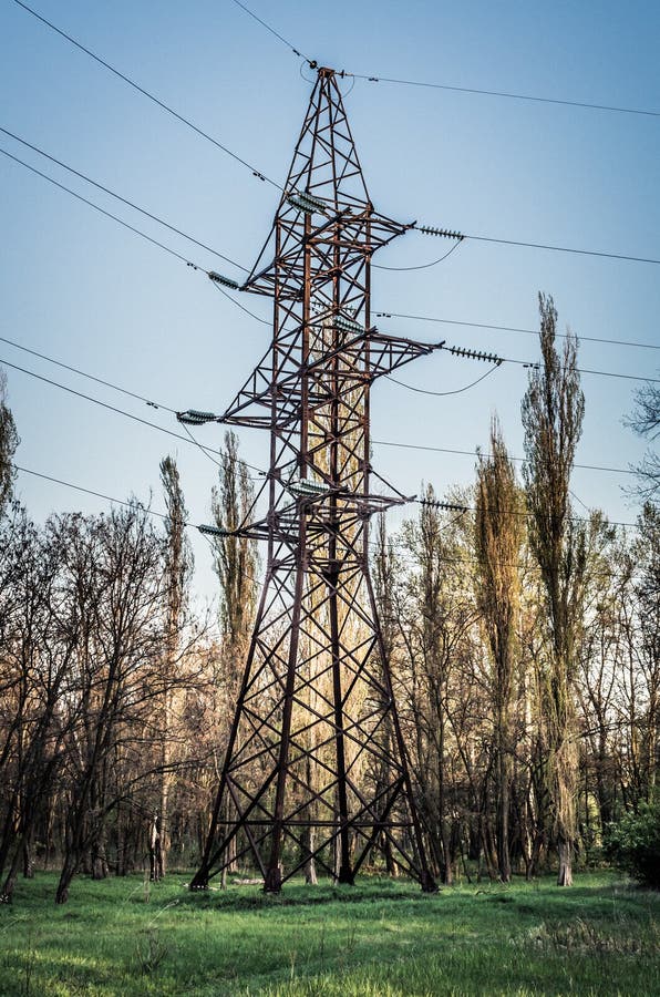 Power line stock photo. Image of station, structure, line - 54461920