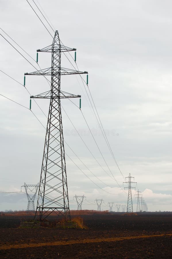 Power line grid stock image. Image of line, danger, industry - 23035913