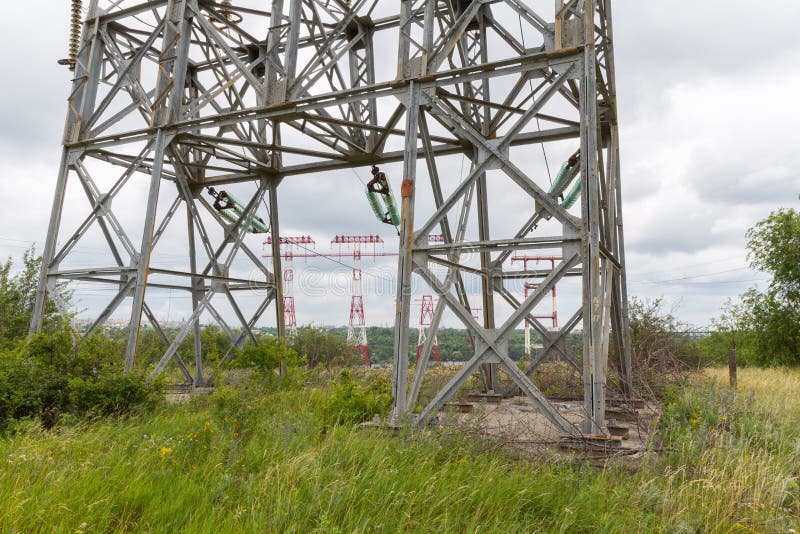Power line stock image. Image of column, danger, equipment - 41879227