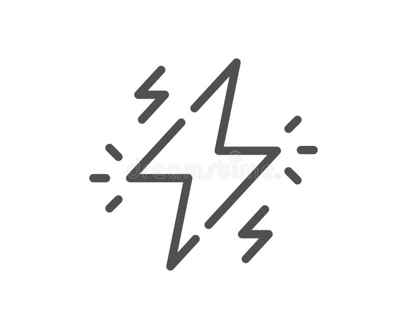 Power Line Icon. Flash Electric Energy Sign. Vector Stock Vector ...