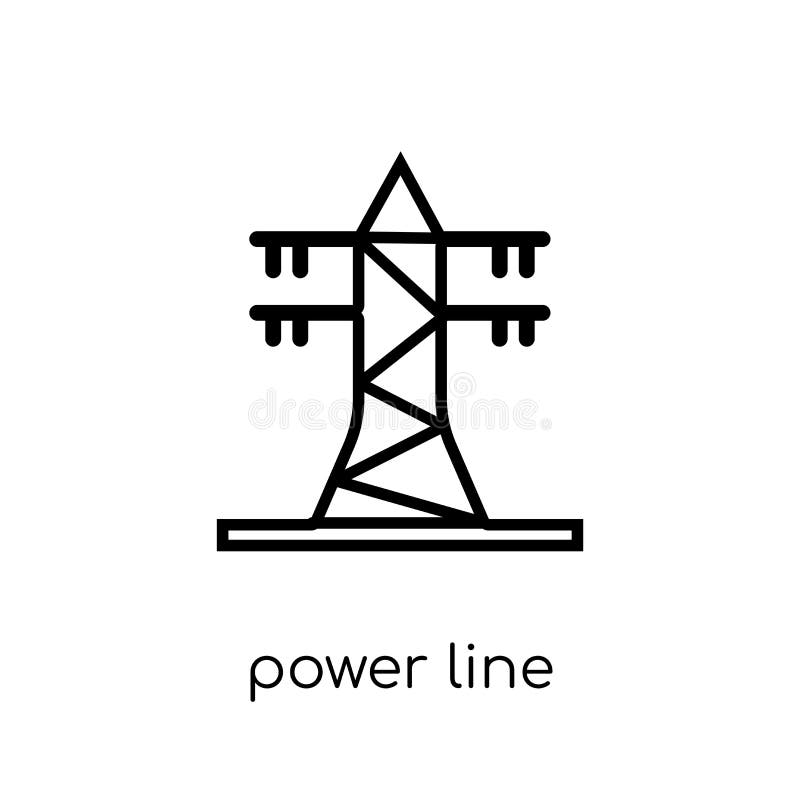 Power Line Icon from Industry Collection. Stock Vector - Illustration ...