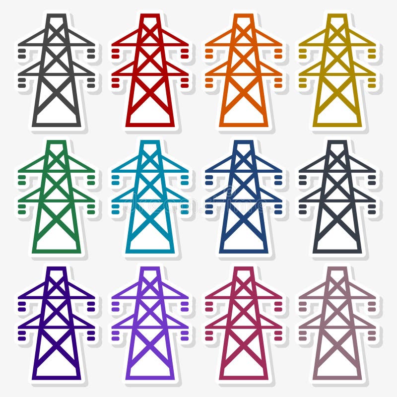 Power Line Icon stock vector. Illustration of beige - 157395180