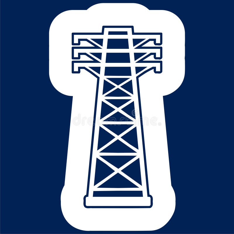 Power Line Icon stock vector. Illustration of color - 157395461