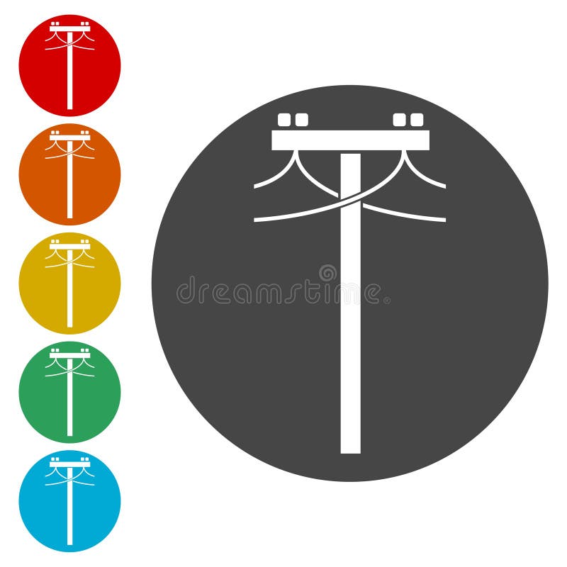 Power Line Icons set stock vector. Illustration of beige - 165850756