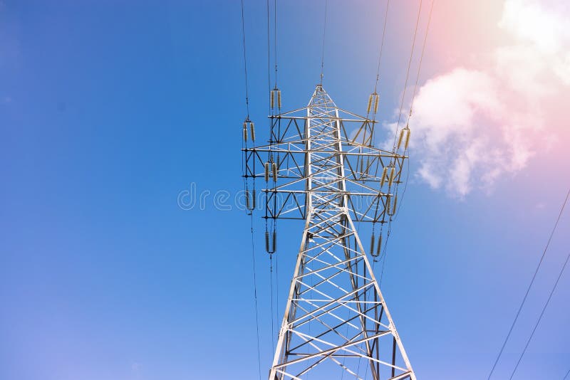 Power Line, Industrial Electrical Tower, Technology Stock Photo - Image ...