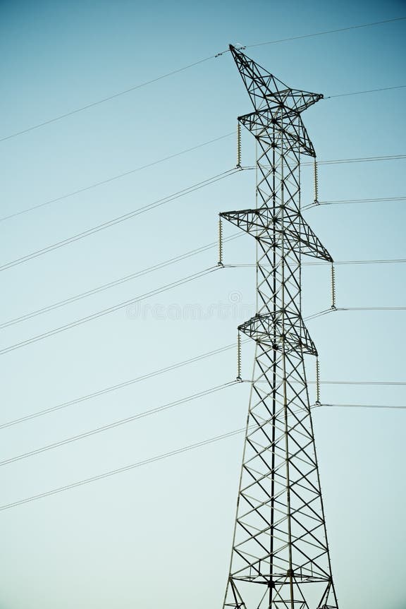 Power line view stock image. Image of poles, construction - 117743347