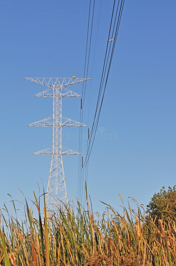 Power line pole stock photo. Image of environment, distribution - 11250260
