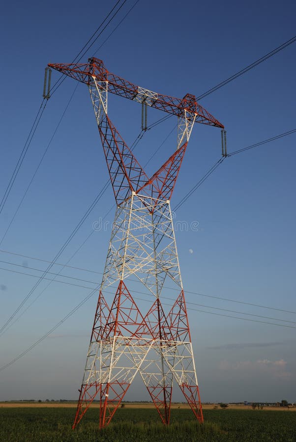 Power line pole stock image. Image of pole, high, industrial - 26586861