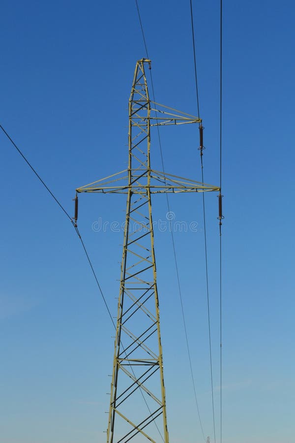 Power line pole stock image. Image of energetics, steel - 314474403